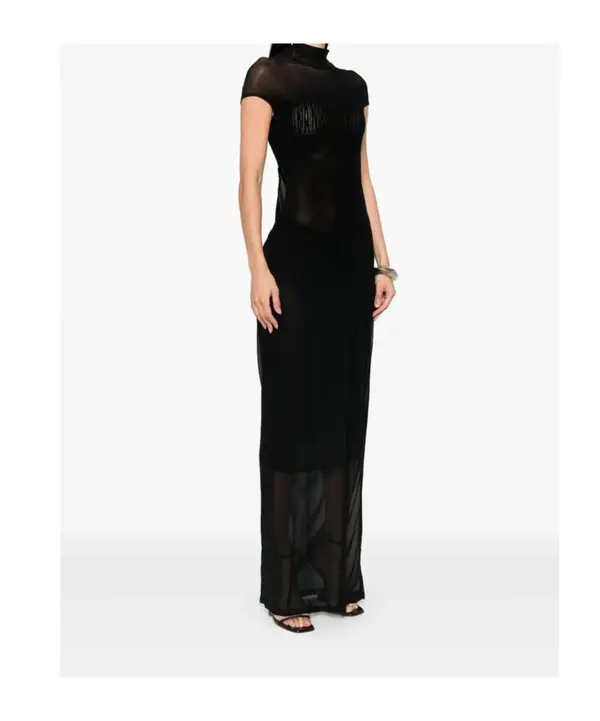 JEAN PAUL GAULTIER Mesh Panelled Maxi Dress