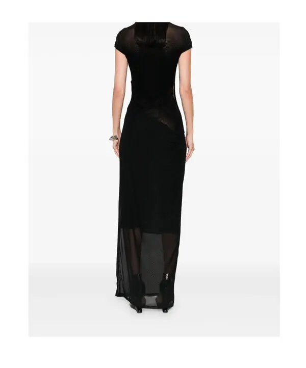 JEAN PAUL GAULTIER Mesh Panelled Maxi Dress