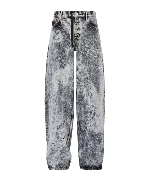 Martine Rose Acid Wash Straight Leg Jeans - Gray