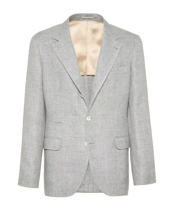 Brunello Cucinelli Single-breasted Tailored Blazer - Grey