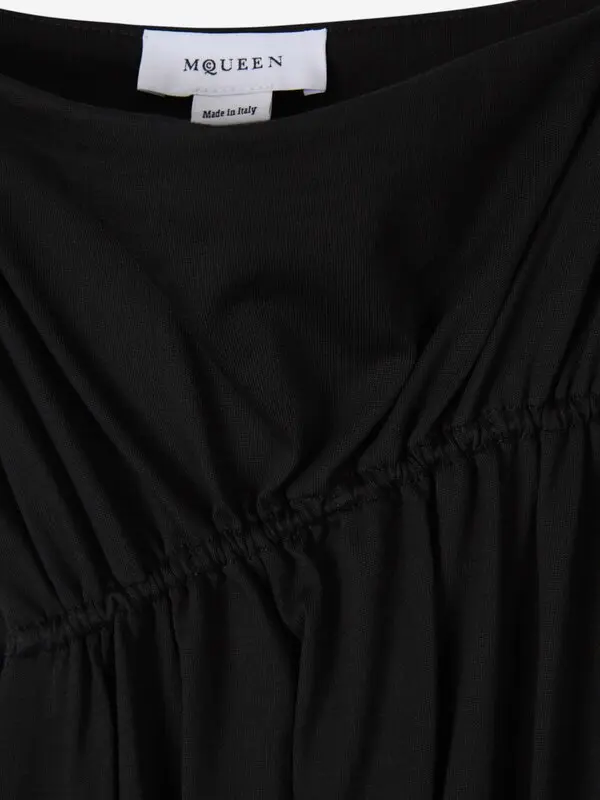 Alexander McQueen Asymmetrical Boat-neck Sleeveless Dress