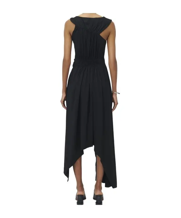 Alexander McQueen Asymmetrical Boat-neck Sleeveless Dress