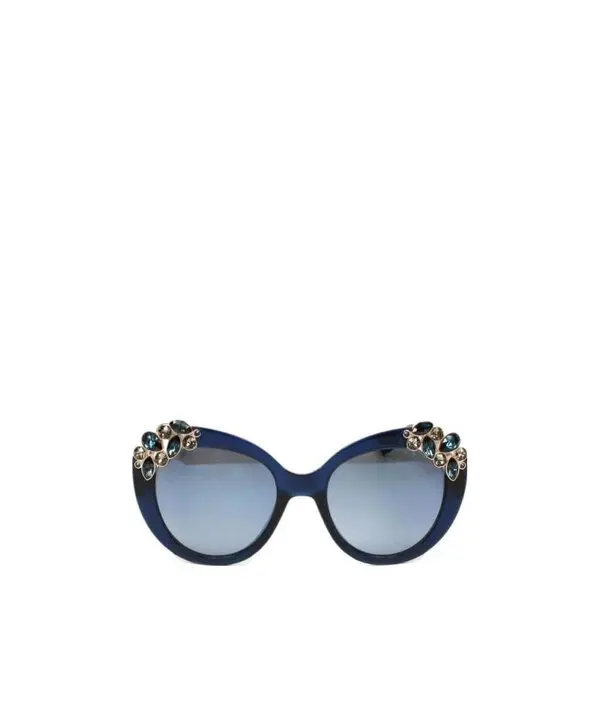 JIMMY CHOO Embellished Cat Eye Sunglasses - Blue