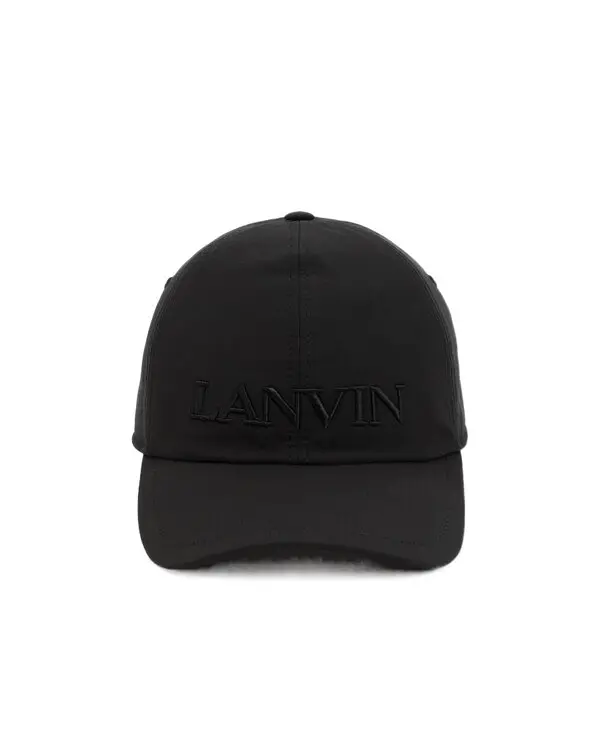 LANVIN Logo Embroidered Baseball Cap - Black