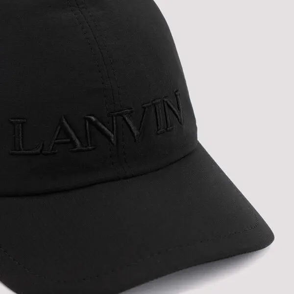 LANVIN Logo Embroidered Baseball Cap - Black