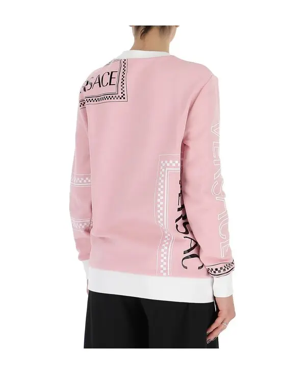 Versace Logo Printed Long Sleeve Sweater
