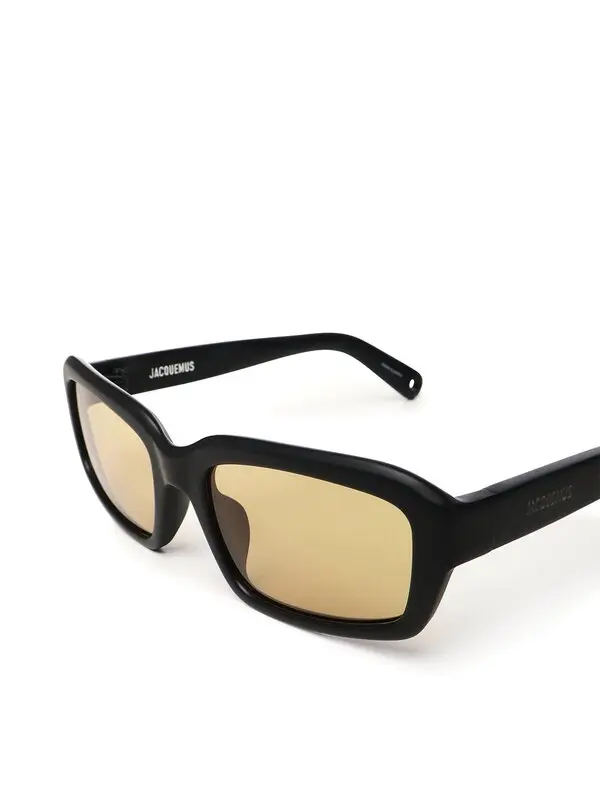 Jacquemus X Linda Farrow Rectangle Frame Sunglasses - Nude
