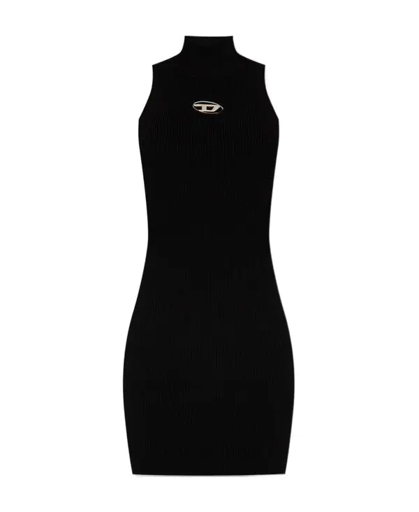 DIESEL® Ribbed Mock Neck Dress