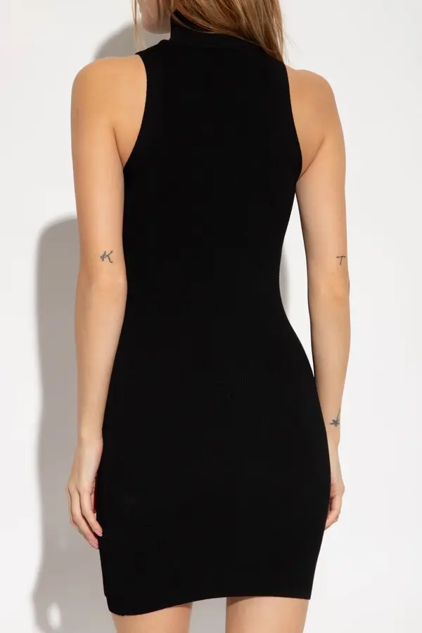 DIESEL® Ribbed Mock Neck Dress