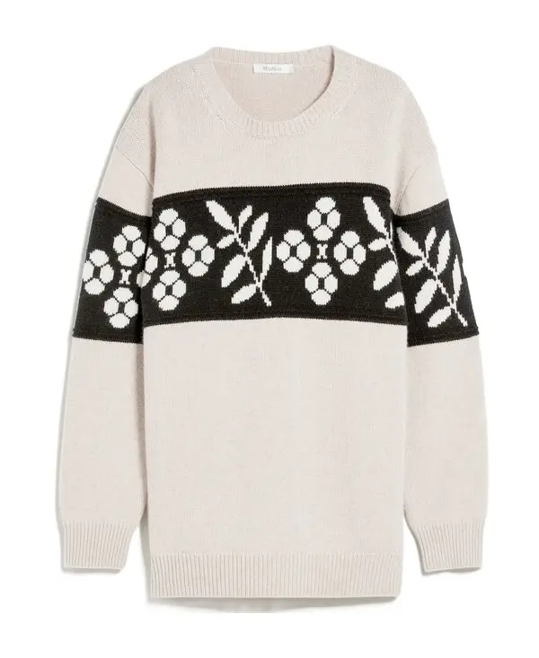 Max Mara Wool Cashmere Round Neck Sweater - Nude