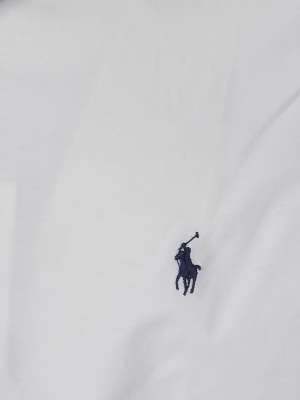 Polo Ralph Lauren Logo Embroidered Long-sleeved Shirt - White