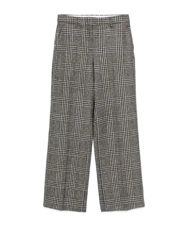 Lorena Antoniazzi Plaid Wide-leg Trousers - Beige