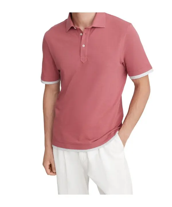 Brunello Cucinelli Short-sleeved Buttoned Polo Shirt - Pink