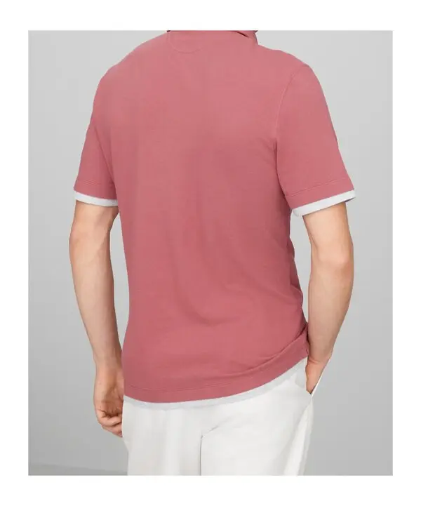 Brunello Cucinelli Short-sleeved Buttoned Polo Shirt - Pink