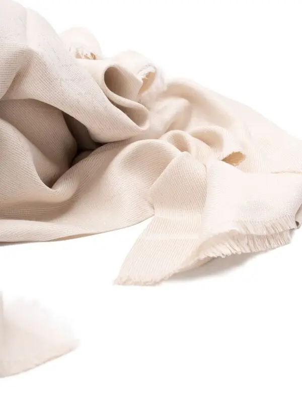 Elisabetta Franchi Logo Pattern Scarf - White