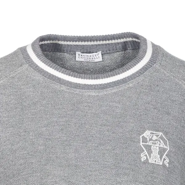 Brunello Cucinelli Logo Embroidered Long-sleeve Sweater