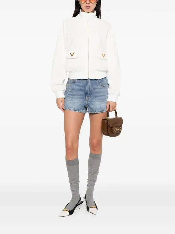 Valentino Garavani Zip-up High Neck Sweatshirt