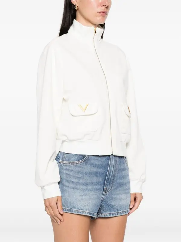 Valentino Garavani Zip-up High Neck Sweatshirt