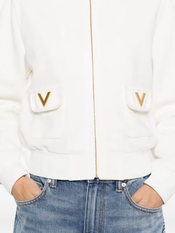Valentino Garavani Zip-up High Neck Sweatshirt