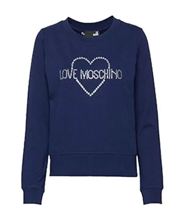 Moschino Embellished Heart Logo Sweatshirt