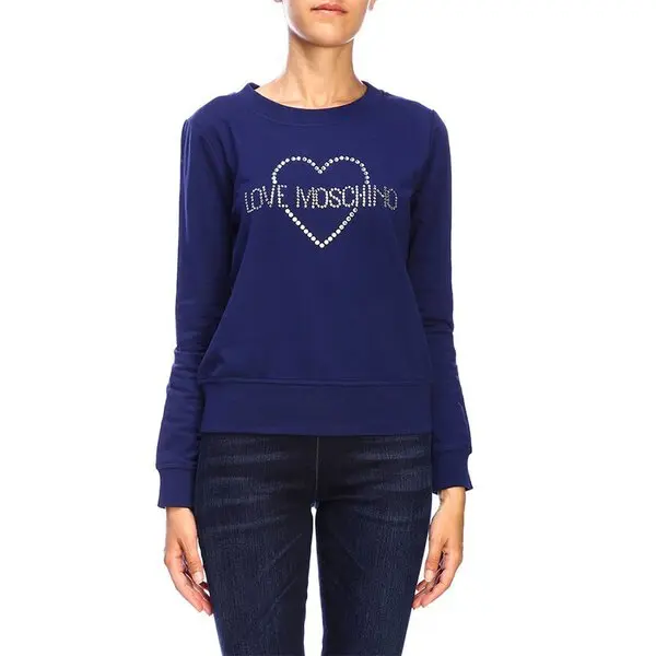 Moschino Embellished Heart Logo Sweatshirt
