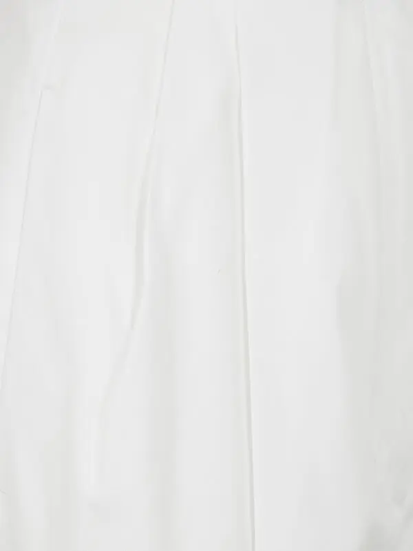 Sportmax High-waisted Cotton Trousers With Pleats