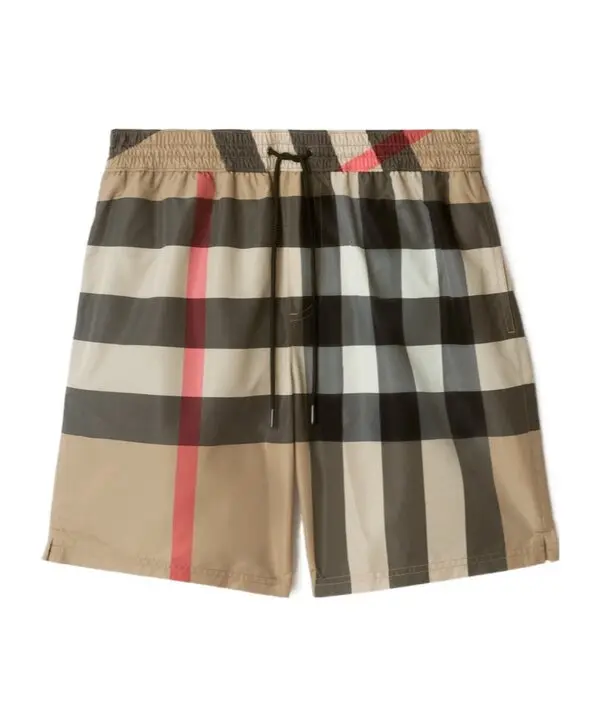 Burberry Guildes Check Swim Shorts - Archives Beige