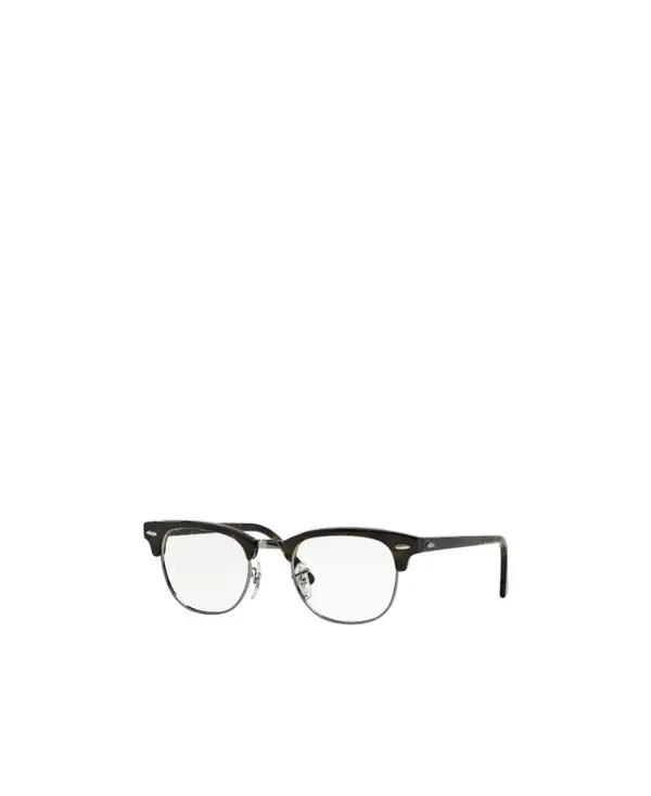 Ray-ban Logo Flat Mirror Eyeglasses - White