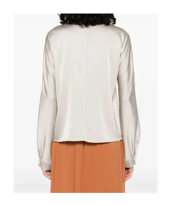 FORTE_FORTE Silk Satin Tasseled Blouse - No