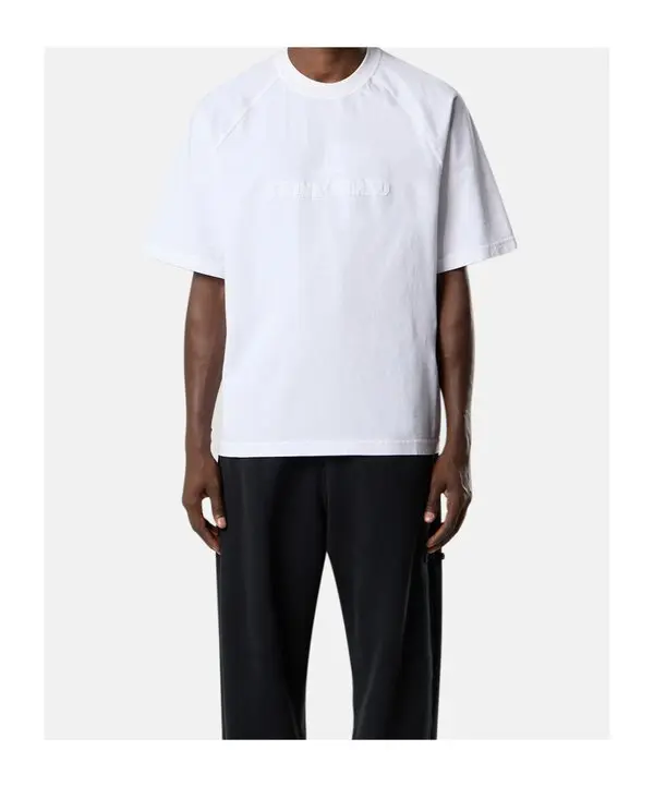 Stone Island Oversized-fit Short-sleeve T-shirt With Logo Embroidery - White