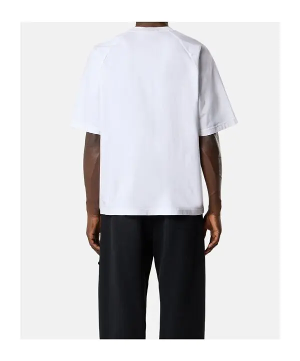 Stone Island Oversized-fit Short-sleeve T-shirt With Logo Embroidery - White