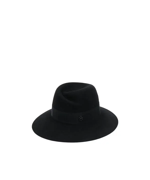 MAISON MICHEL Virginie Fedora Hat - Black