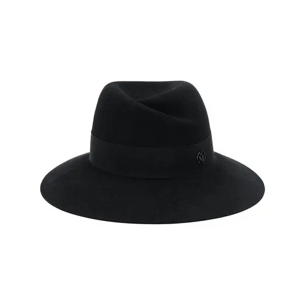 MAISON MICHEL Virginie Fedora Hat - Black