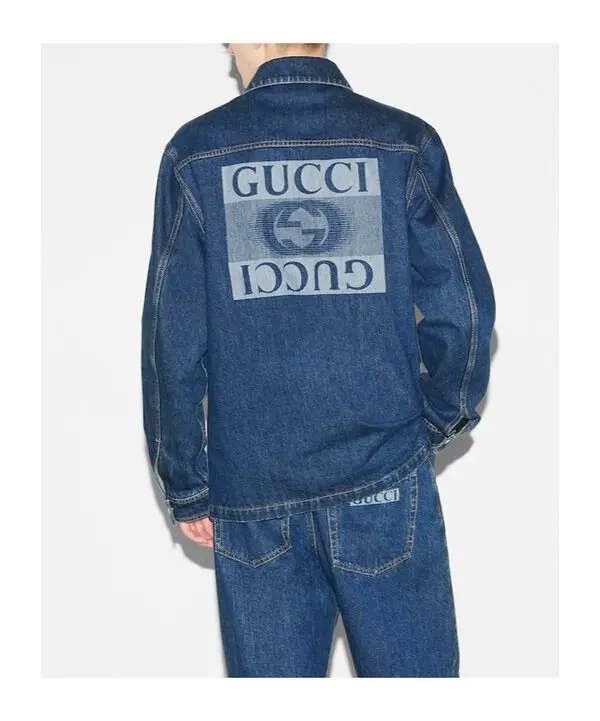 Gucci Collared Button-up Jacket - Blue
