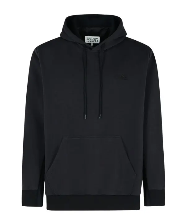 MAISON MARGIELA Numbers Motif Drawstring Hoodie - Black
