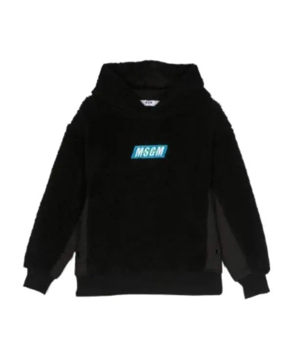 MSGM Logo-embroidered Teddy Hoodie