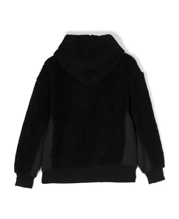 MSGM Logo-embroidered Teddy Hoodie