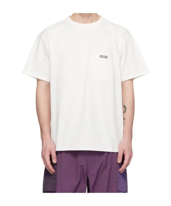 AND WANDER Logo-print T-shirt - White