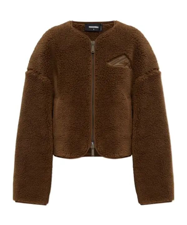 Dsquared2 Icon Logo Fleece Jacket - Brown