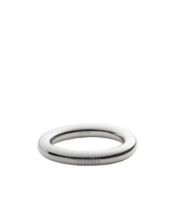 MAISON MARGIELA Logo Detailed Bangle - Silver