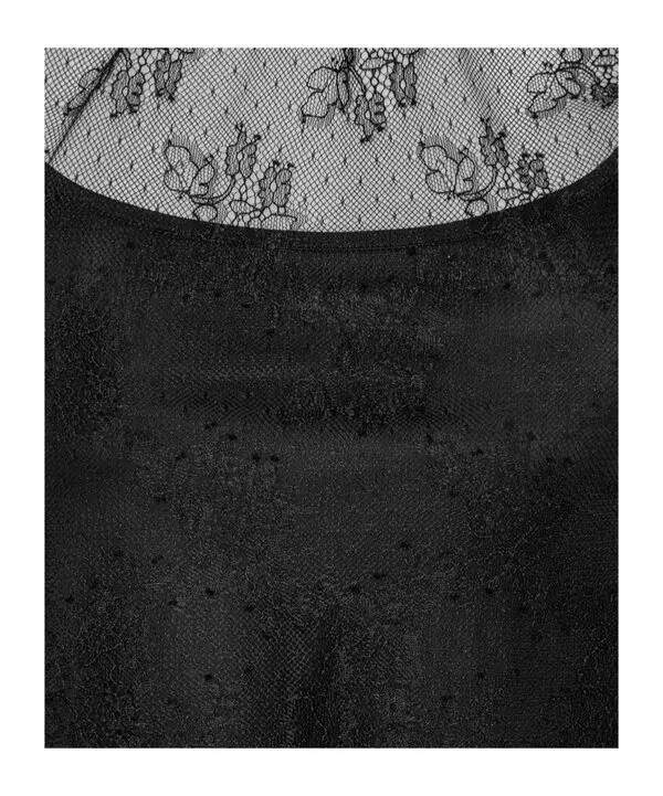 ROTATE BY BIRGER CHRISTENSEN Cropped Puff Sleeve Lace Blouse