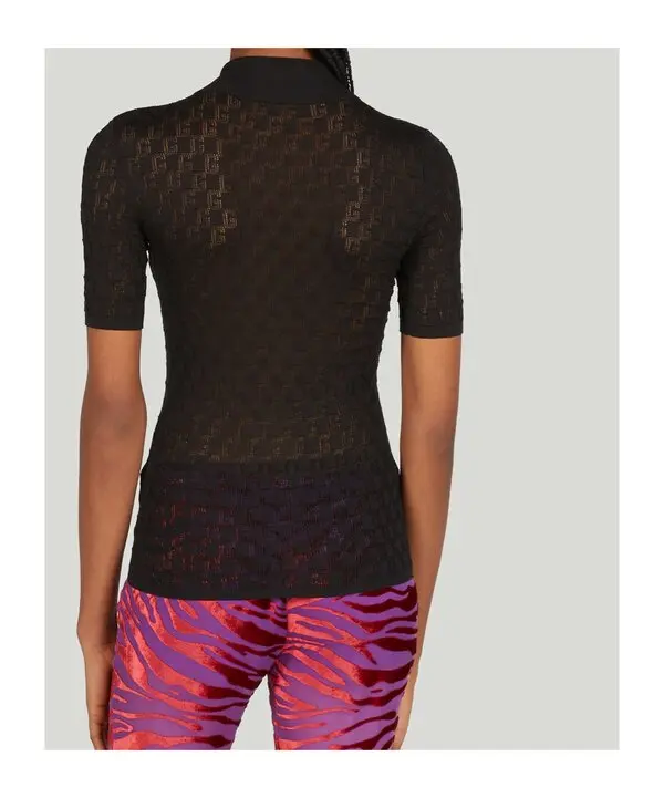 Gucci Geometric G Knitted Polo Shirt