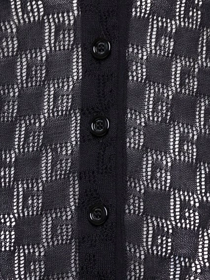 Gucci Geometric G Knitted Polo Shirt