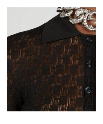 Gucci Geometric G Knitted Polo Shirt