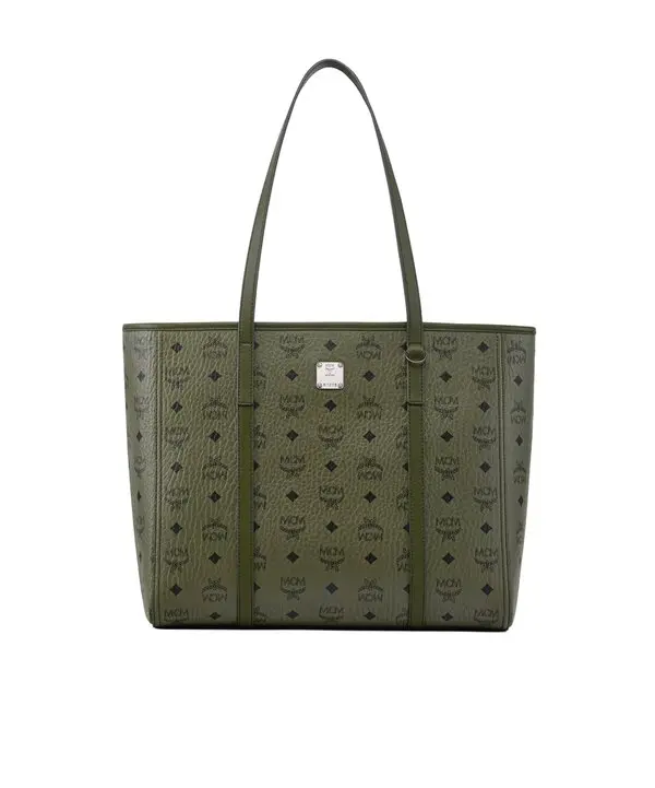 Mcm Medium Toni Shopper Bag - Khaki Green