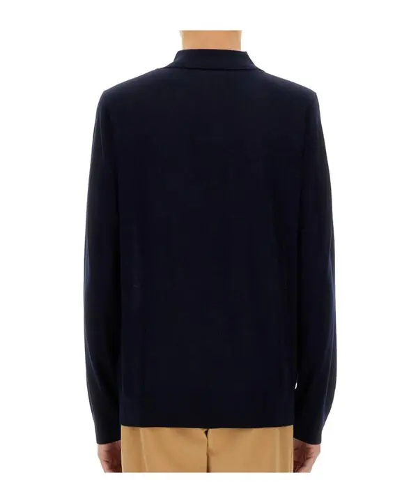 Paul Smith Long-sleeve Knitted Polo Shirt - Black