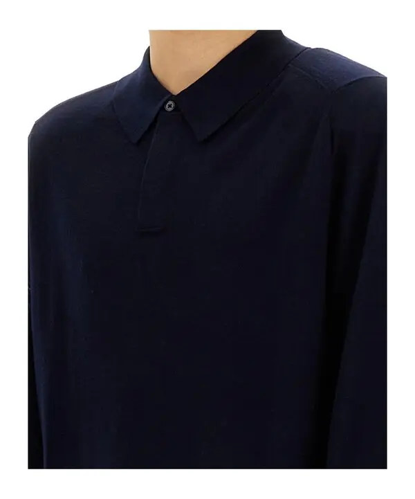 Paul Smith Long-sleeve Knitted Polo Shirt - Black