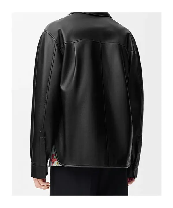 Loewe Leather Overshirt - Black