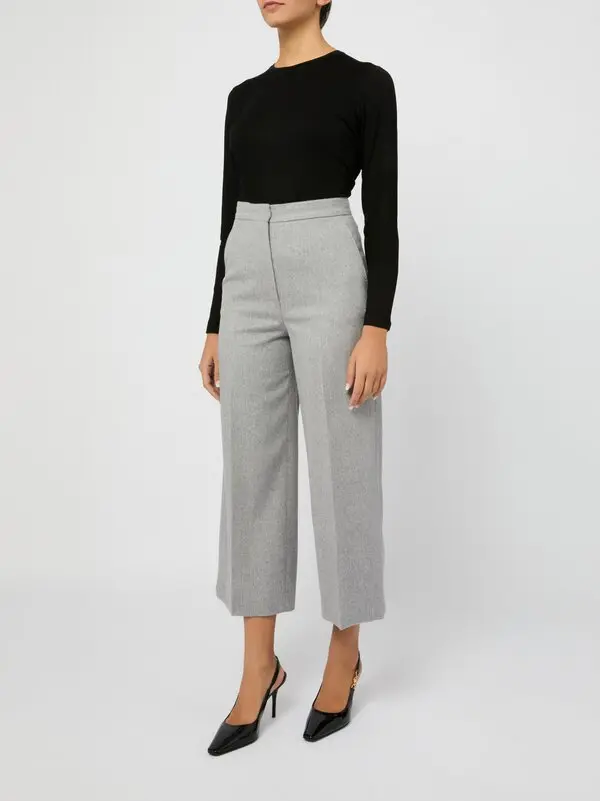 Max Mara Burano Cropped Wide Leg Trousers