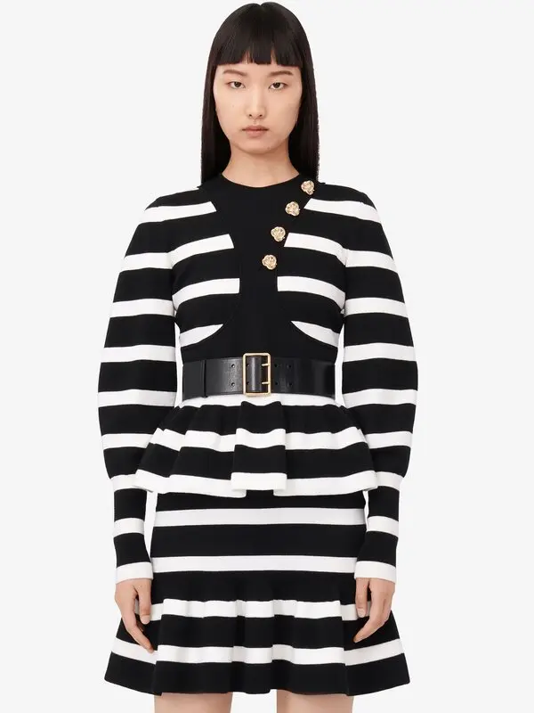 Alexander McQueen Striped Knit Sweater